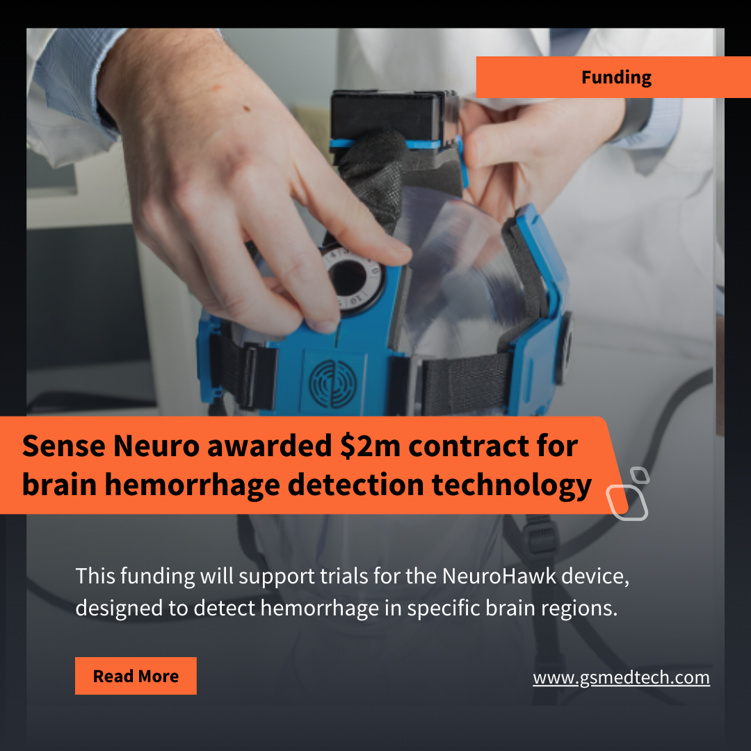 Sense Neuro Diagnostics Awarded 2m Contract To Advance Brain Hemorrhage Detection Technology