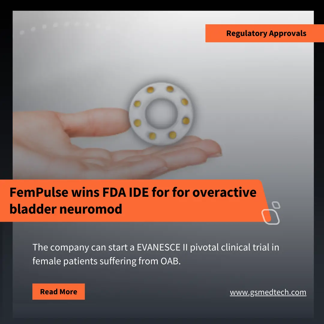 FemPulse wins FDA IDE for for overactive bladder neuromod