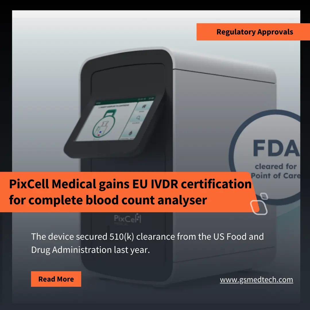 PixCell Medical gains EU IVDR certification for complete blood count ...