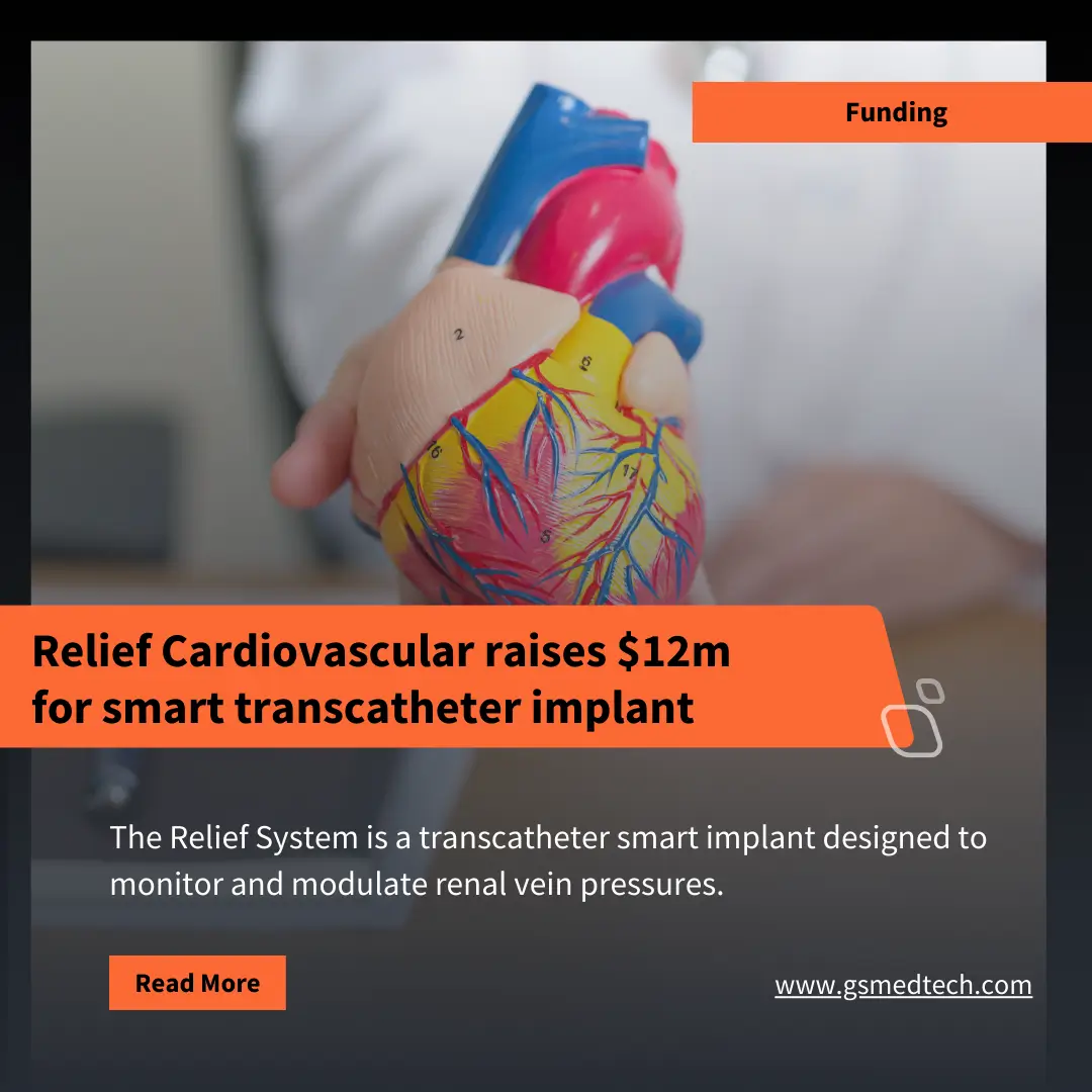 Relief Cardiovascular raises $12m for smart transcatheter implant