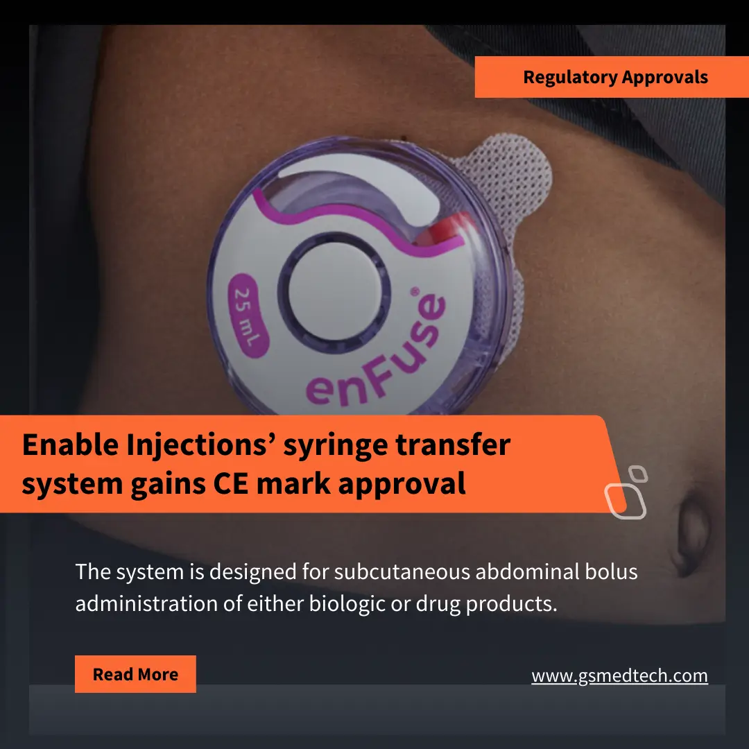 Enable Injections’ syringe transfer system gains CE mark approval