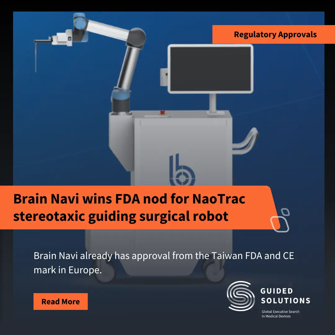 Brain Navi wins FDA nod for NaoTrac stereotaxic guiding surgical robot