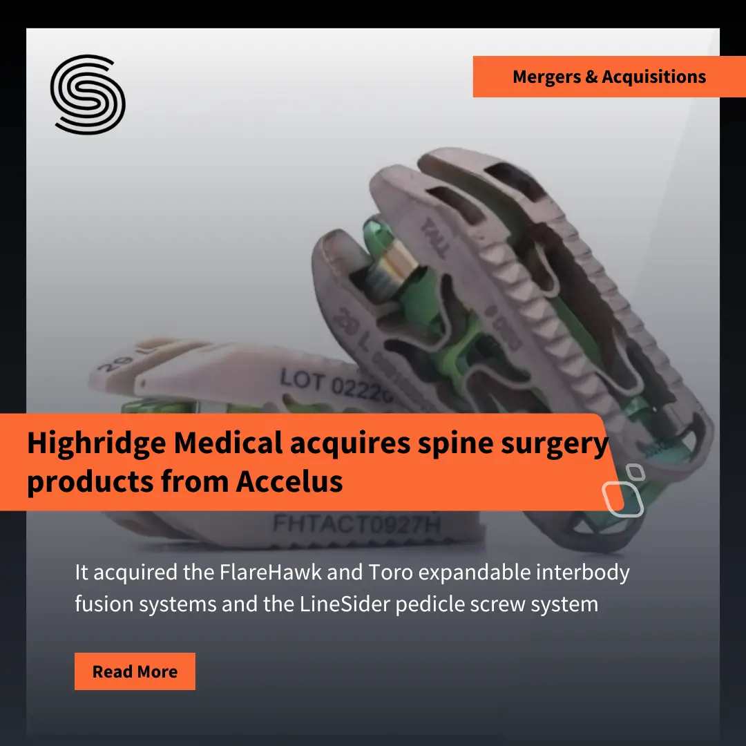 Highridge Medical acquires spine surgery products from Accelus