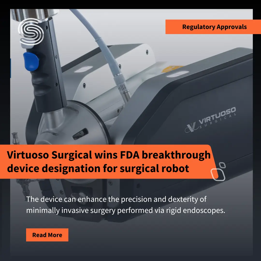 Virtuoso Surgical wins FDA breakthrough device designation for surgical ...